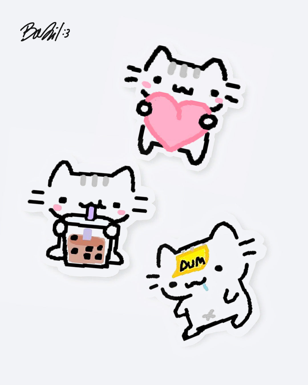 Basil Sticker Pack - Silly Cats – FlyQuest